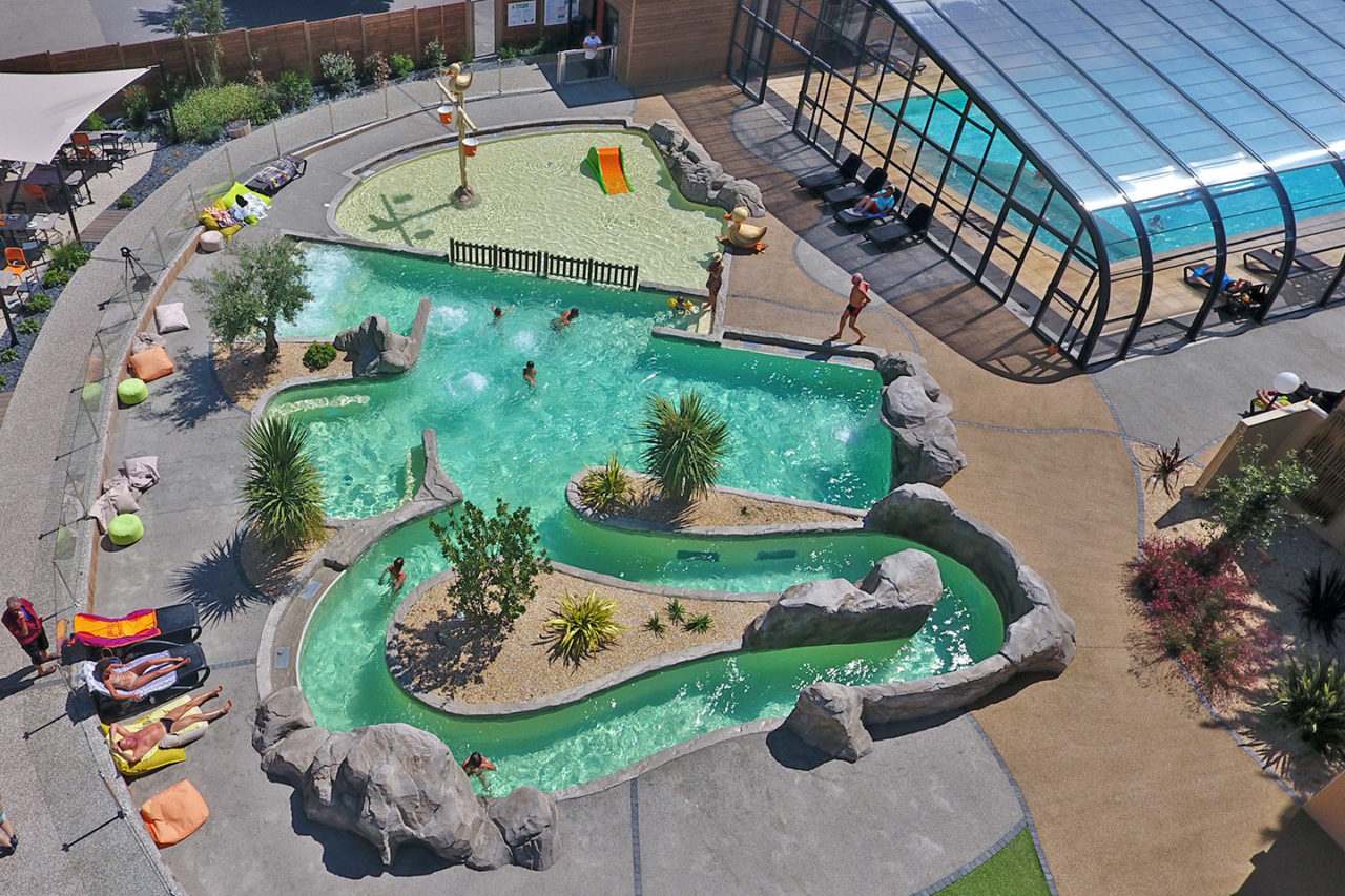 Construction espace aquatique au camping Bel Air à Pornichet